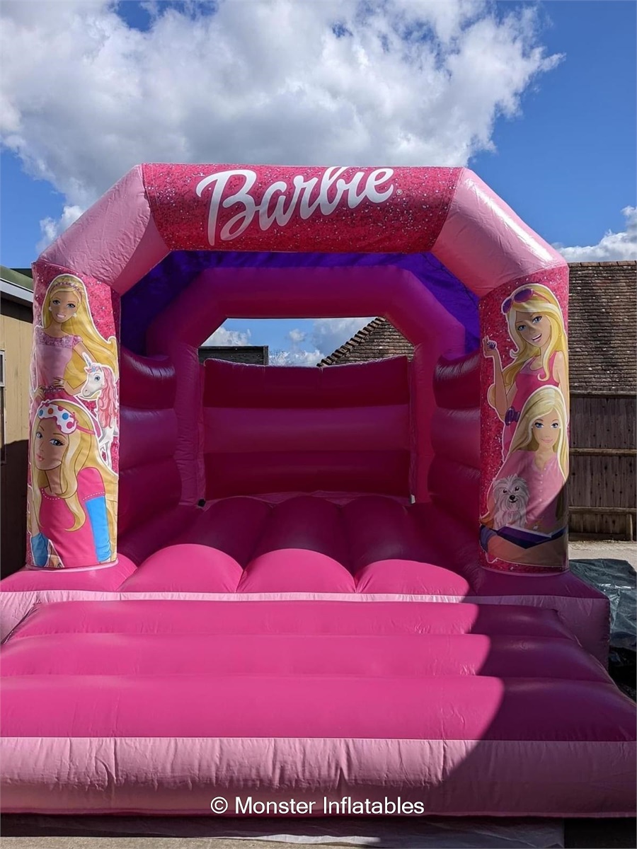 Barbie Bounce & Front Slide Bouncy Castle (Pink 18 x 12) - Bouncy ...