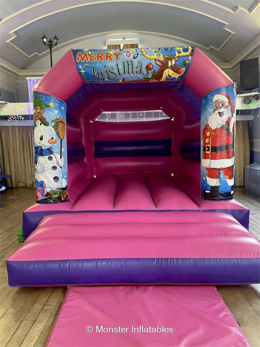 Christmas Bouncy Castle (Pink 15x12) - Bouncy Castle & Soft Play Hire ...