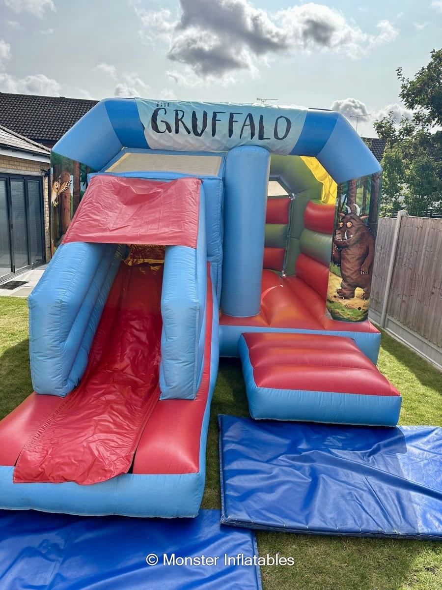 Gruffalo Bounce & Front Slide Bouncy Castle (Blue 18x12) - Bouncy ...