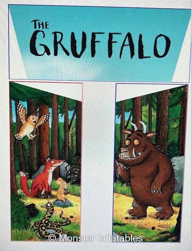 Gruffalo Bounce, Slide & Climb Bouncy Castle (Pink 15x17) - Bouncy ...