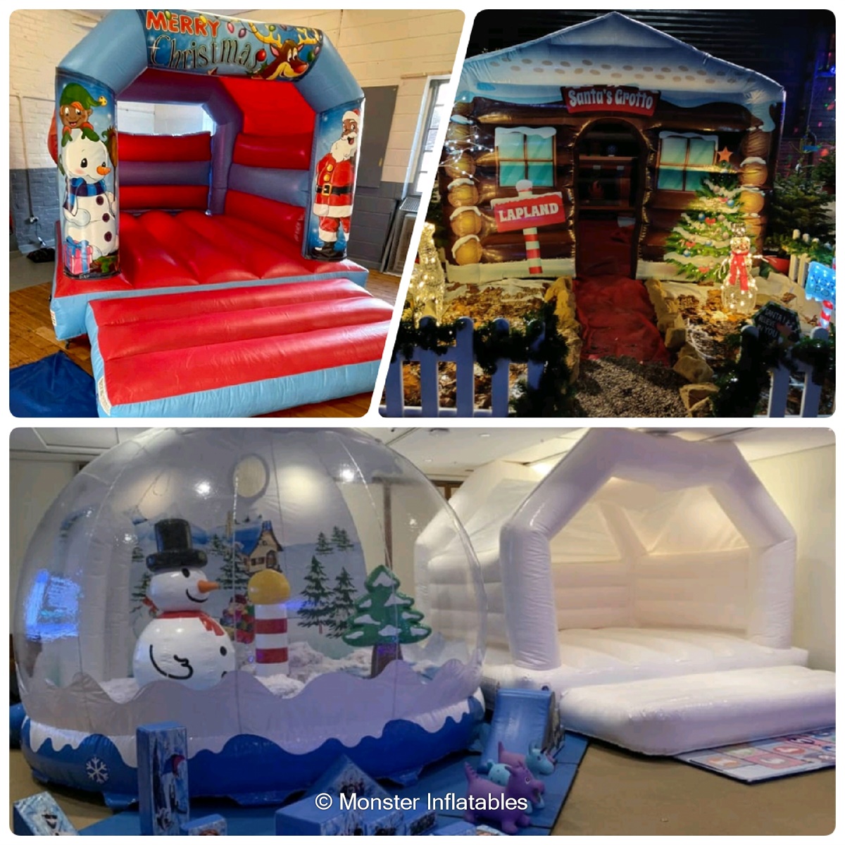 Monster Inflatables Christmas Bouncy Castle Package
