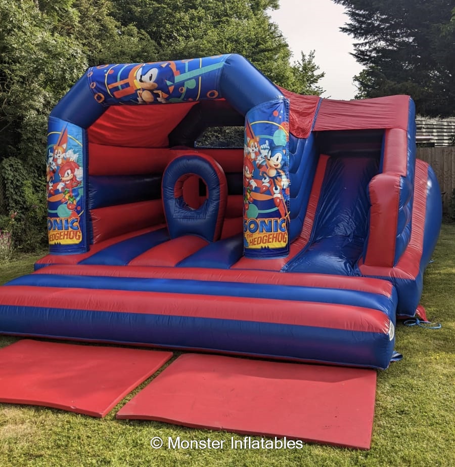 Sonic Bounce, Climb & Slide Bouncy Castle (Blue 15x17) - Bouncy Castle ...