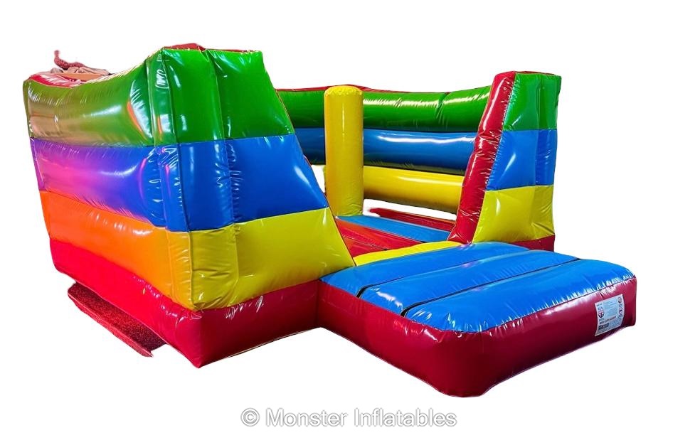 Rainbow Bouncy Castle (V-front) - Bouncy Castle & Soft Play Hire in ...